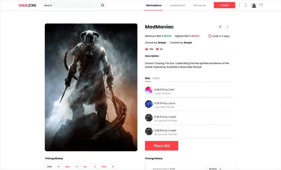 Launch your own Gaming NFT Marketplace with LeewayHertz